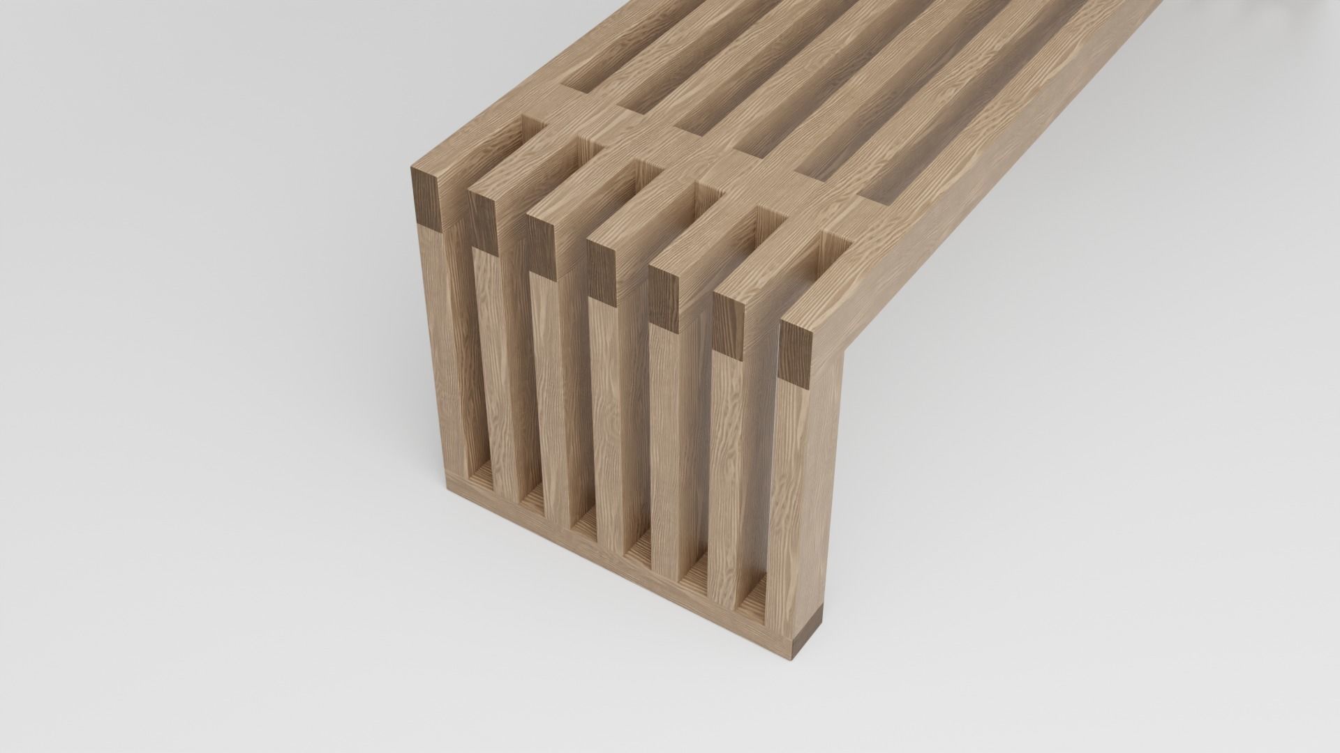 Wood bench free 3D model | CGTrader