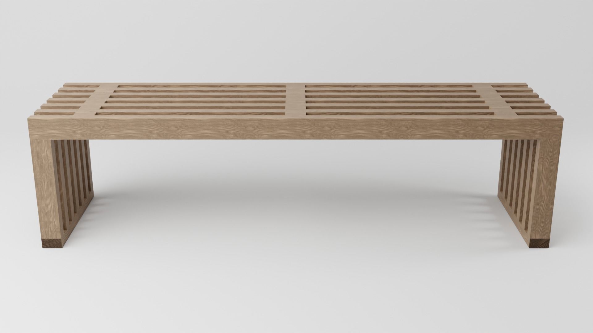 Wood bench free 3D model | CGTrader