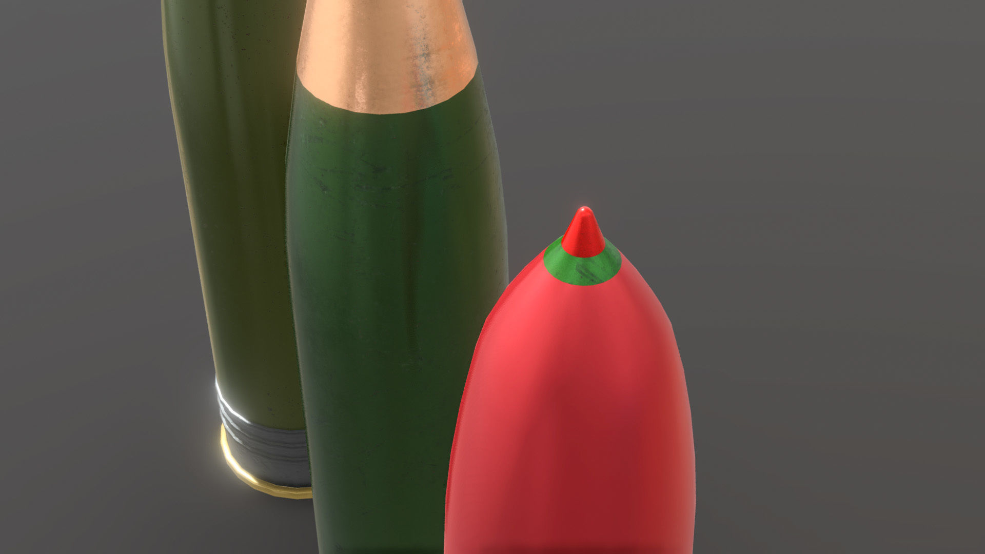 3D model Heavy Artillery Shells 3 in 1 VR / AR / low-poly | CGTrader