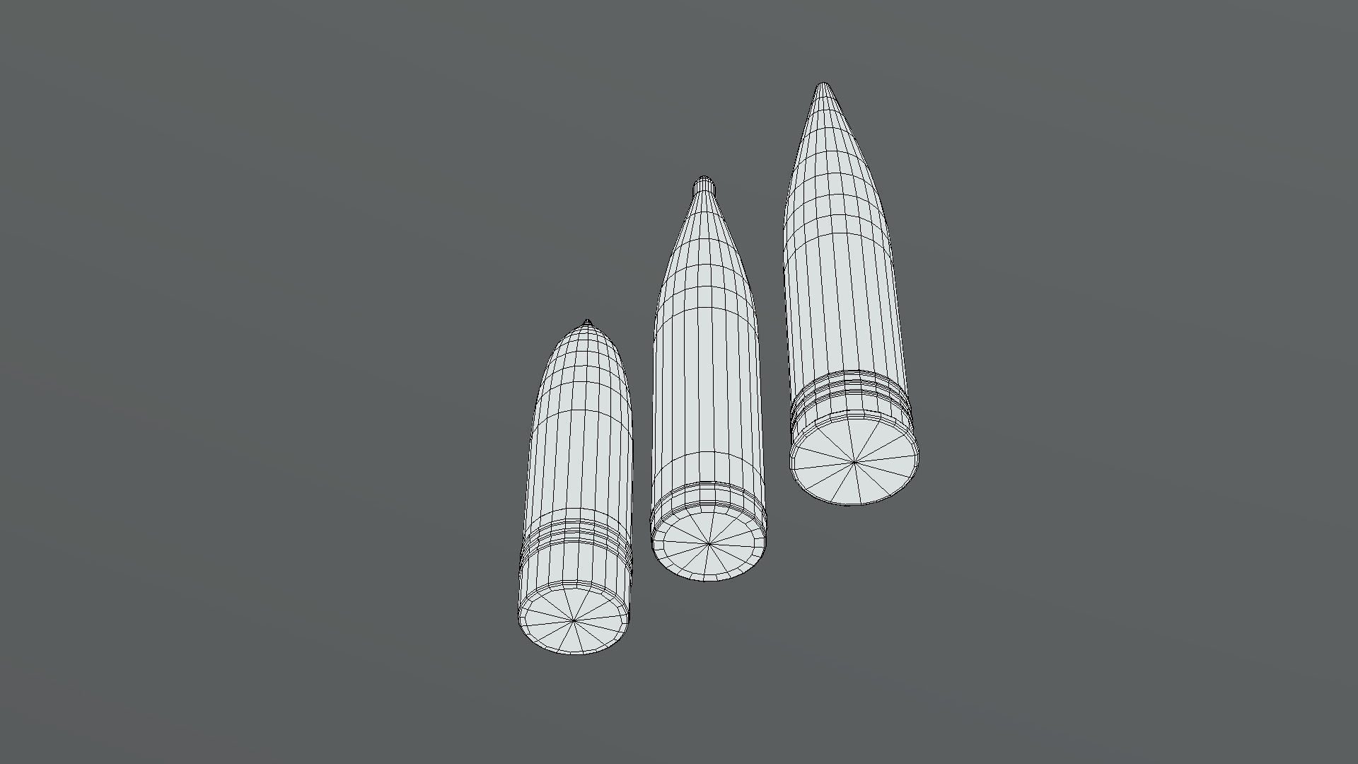 3D model Heavy Artillery Shells 3 in 1 VR / AR / low-poly | CGTrader