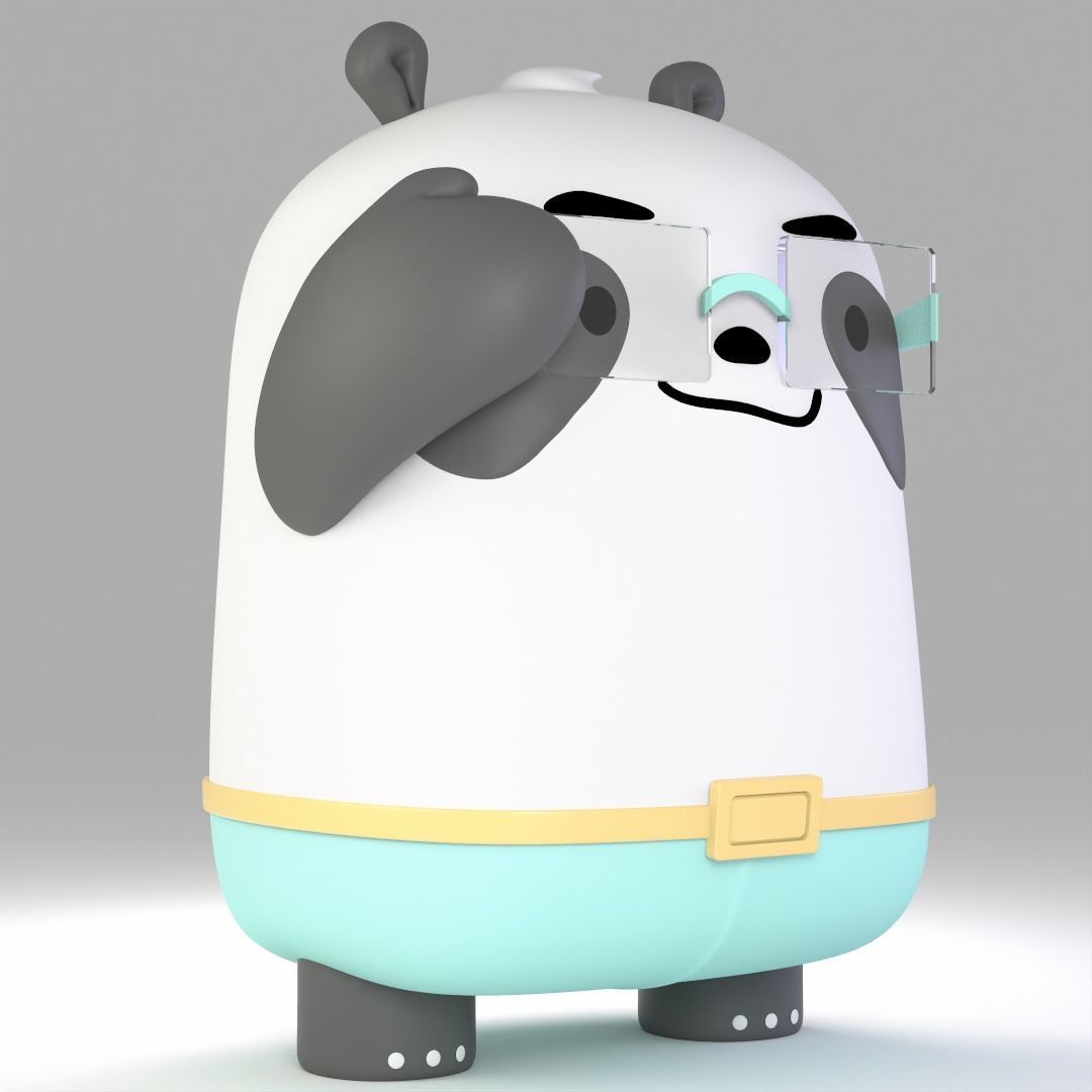 Panda Dad 3D model 3D printable | CGTrader