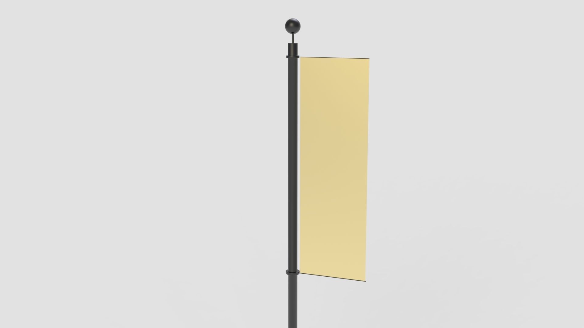 Flag 3D model stand on steel pole 3D model | CGTrader