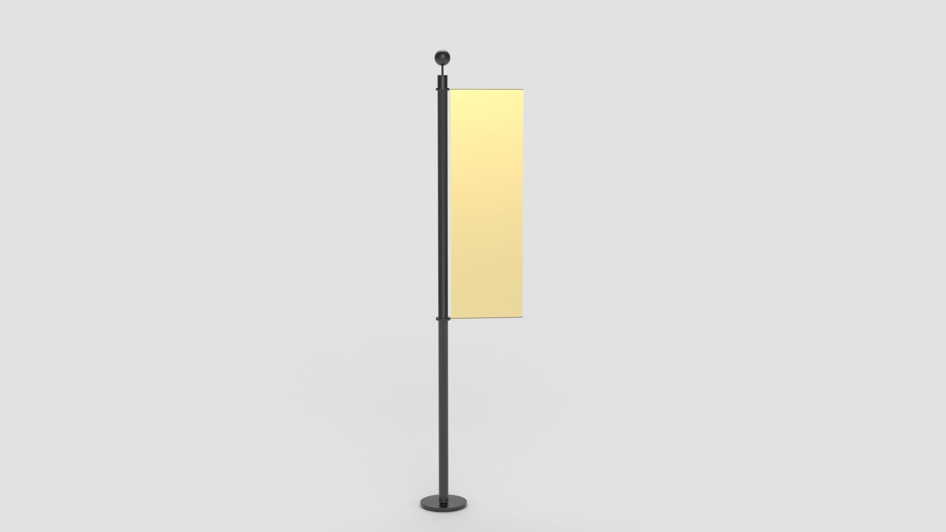 Flag 3D model stand on steel pole 3D model | CGTrader