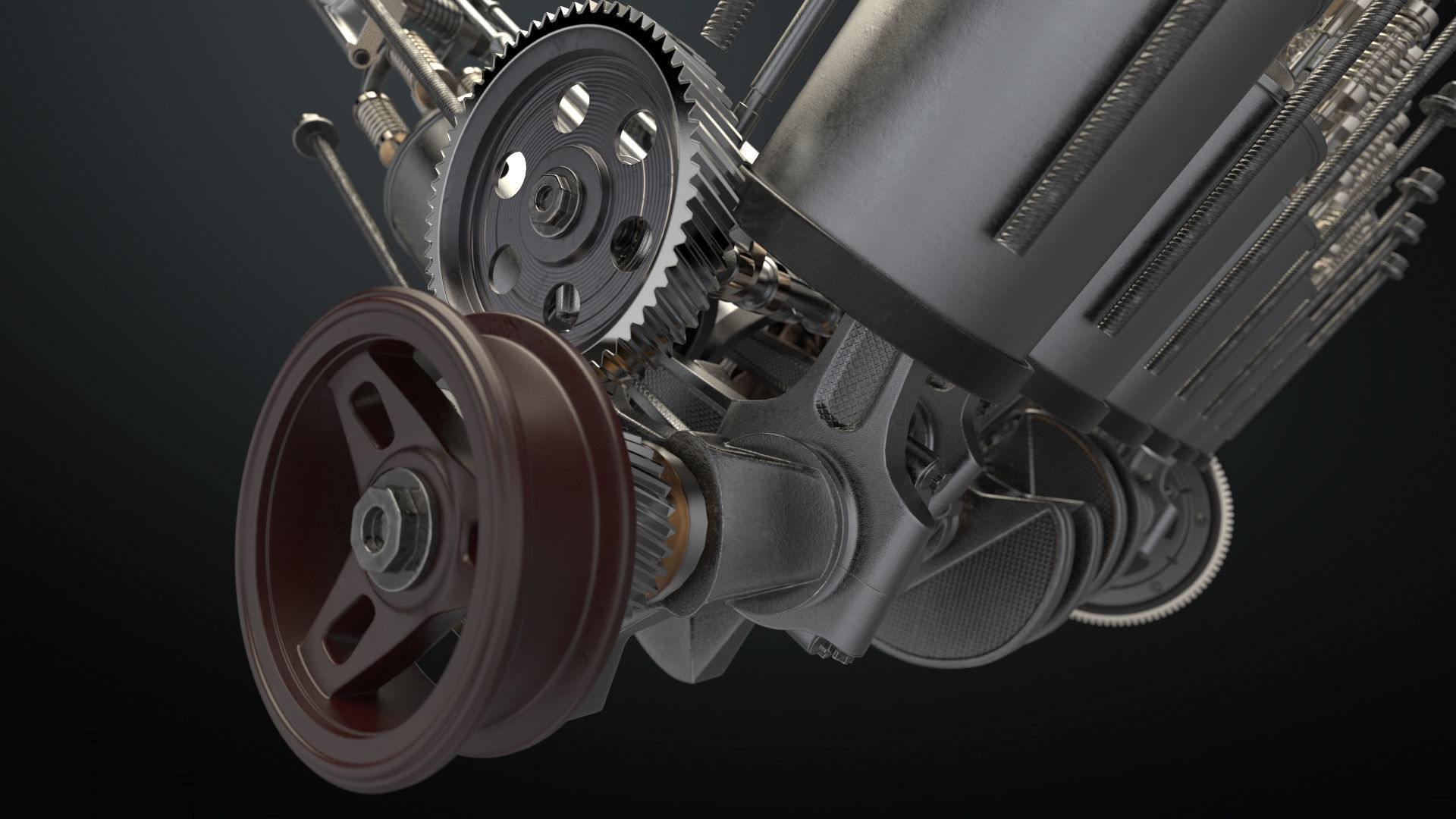 V12 Engine Working Animated 3D model animated rigged | CGTrader