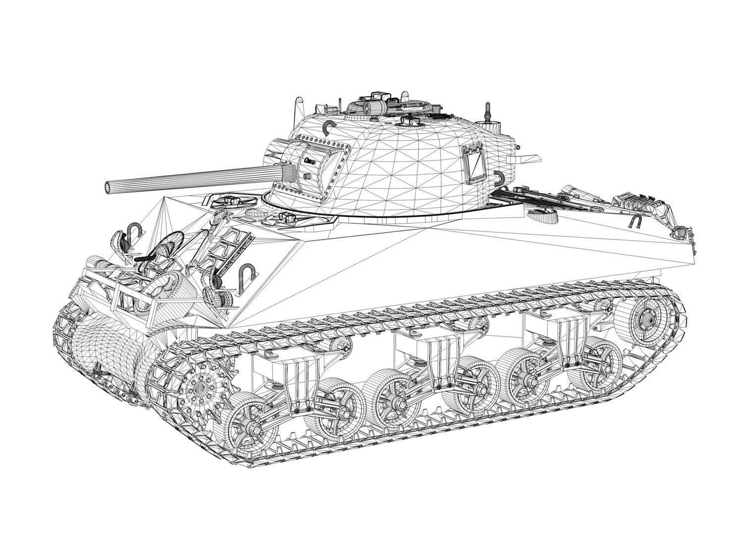 M4A3 75W - Sherman 3D model | CGTrader