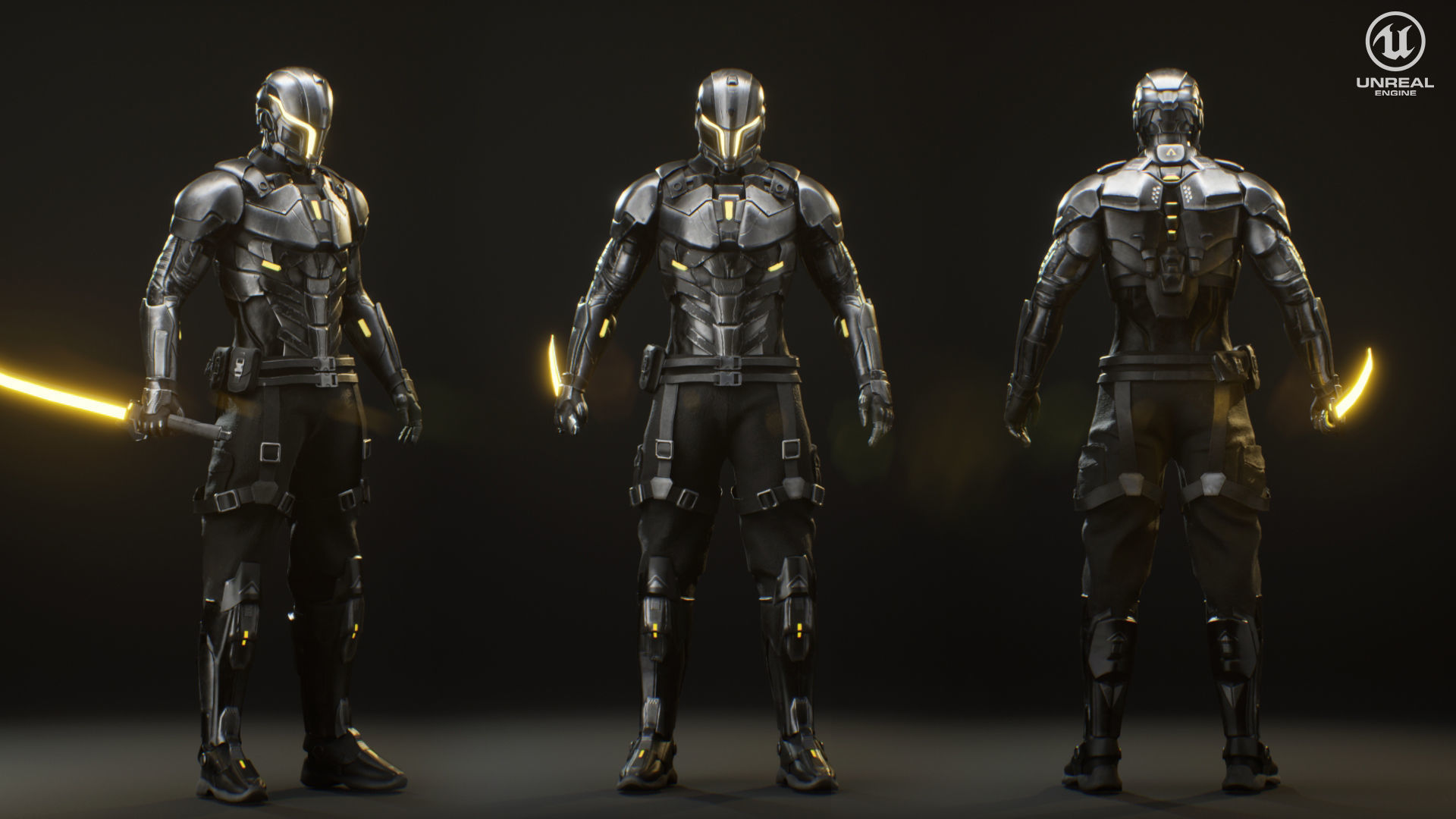 3D model Cyber Ninja VR / AR / low-poly | CGTrader