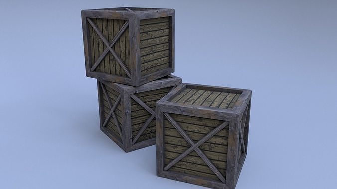 3D model One Low Poly Crate VR / AR / low-poly | CGTrader