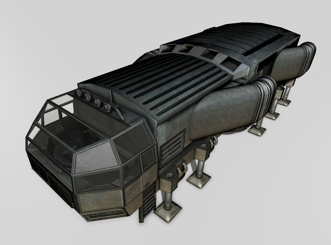 3D model Scifi Freighter VR / AR / low-poly rigged animated | CGTrader