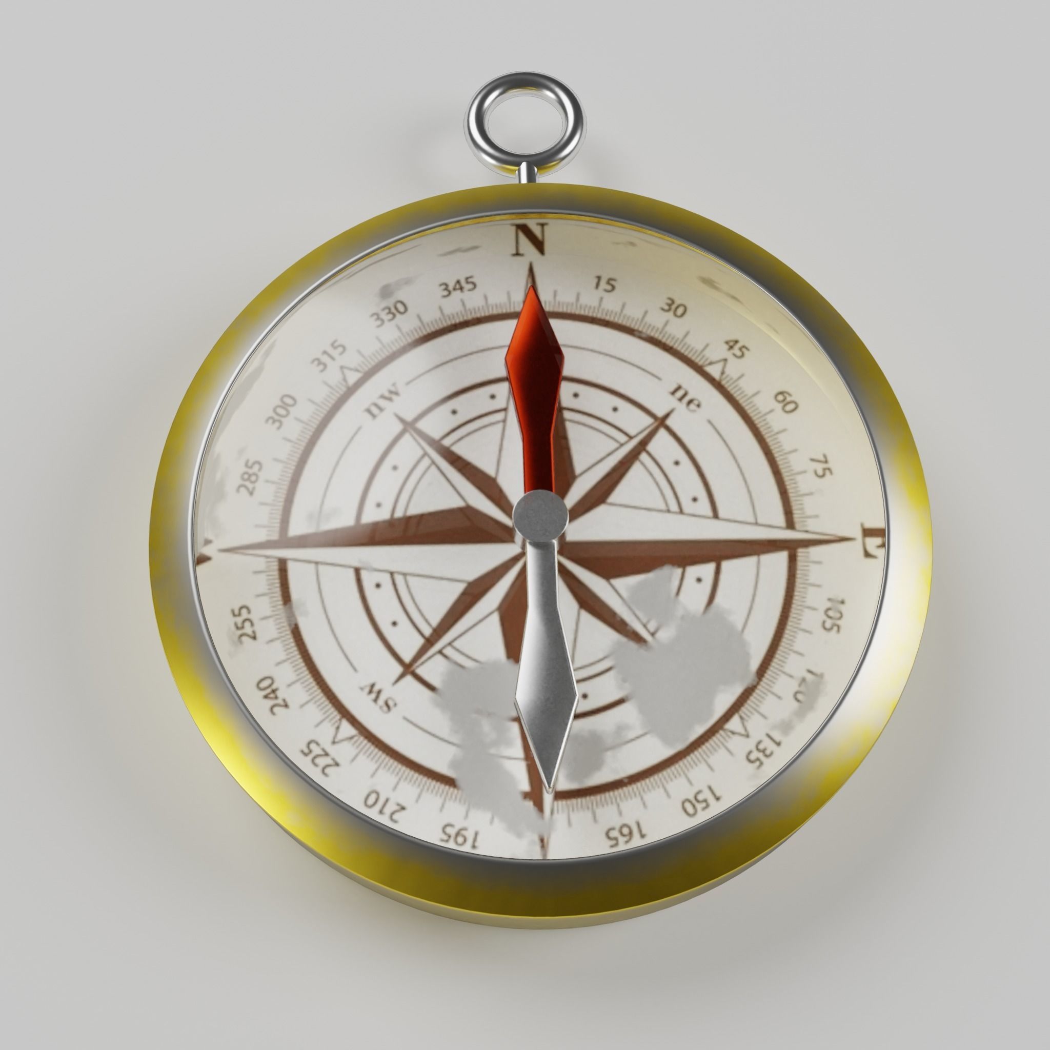 3D model Compass - Low Poly gold VR / AR / low-poly | CGTrader