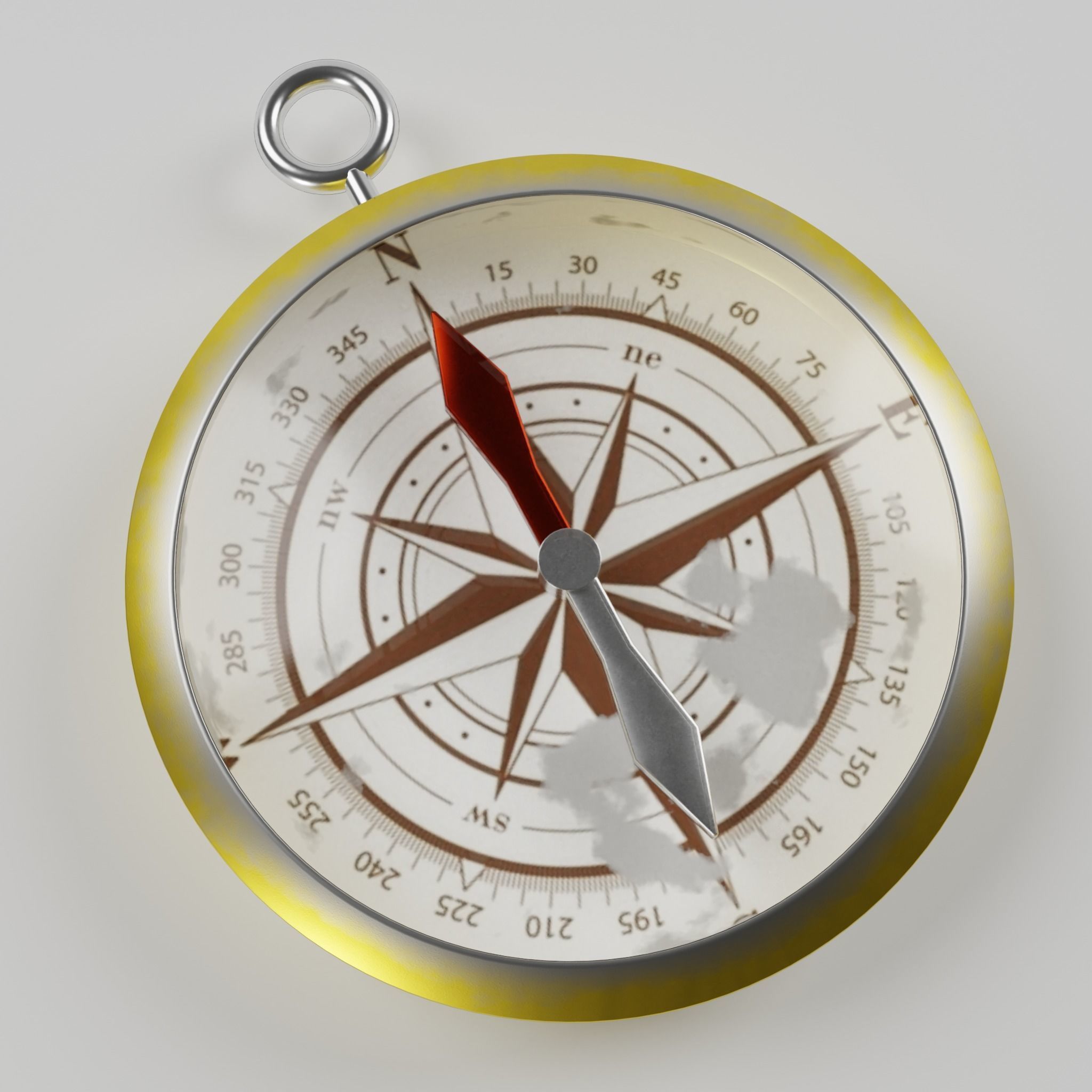 3D model Compass - Low Poly gold VR / AR / low-poly | CGTrader