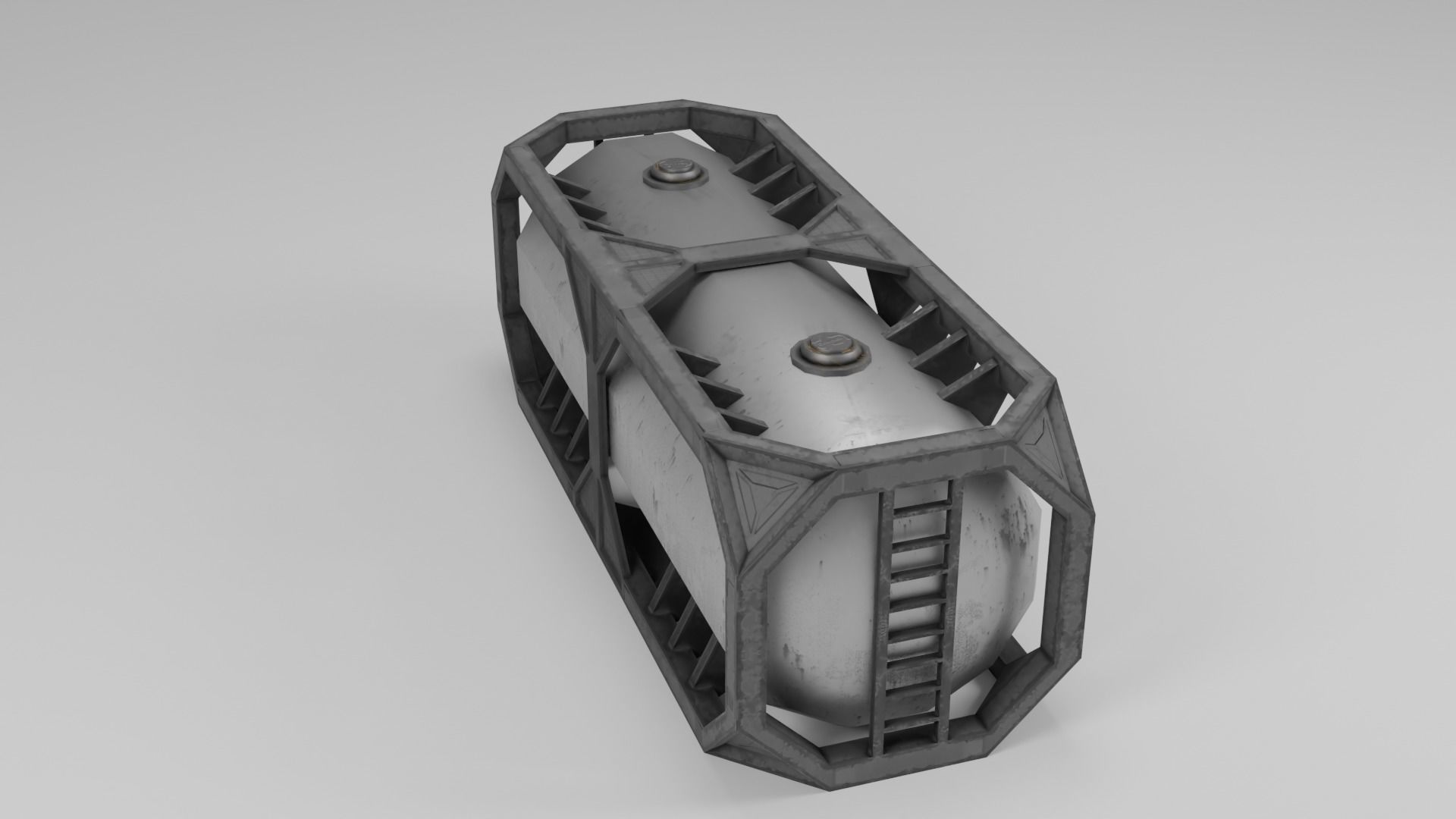 3D model Low poly containers for colony VR / AR / low-poly rigged ...