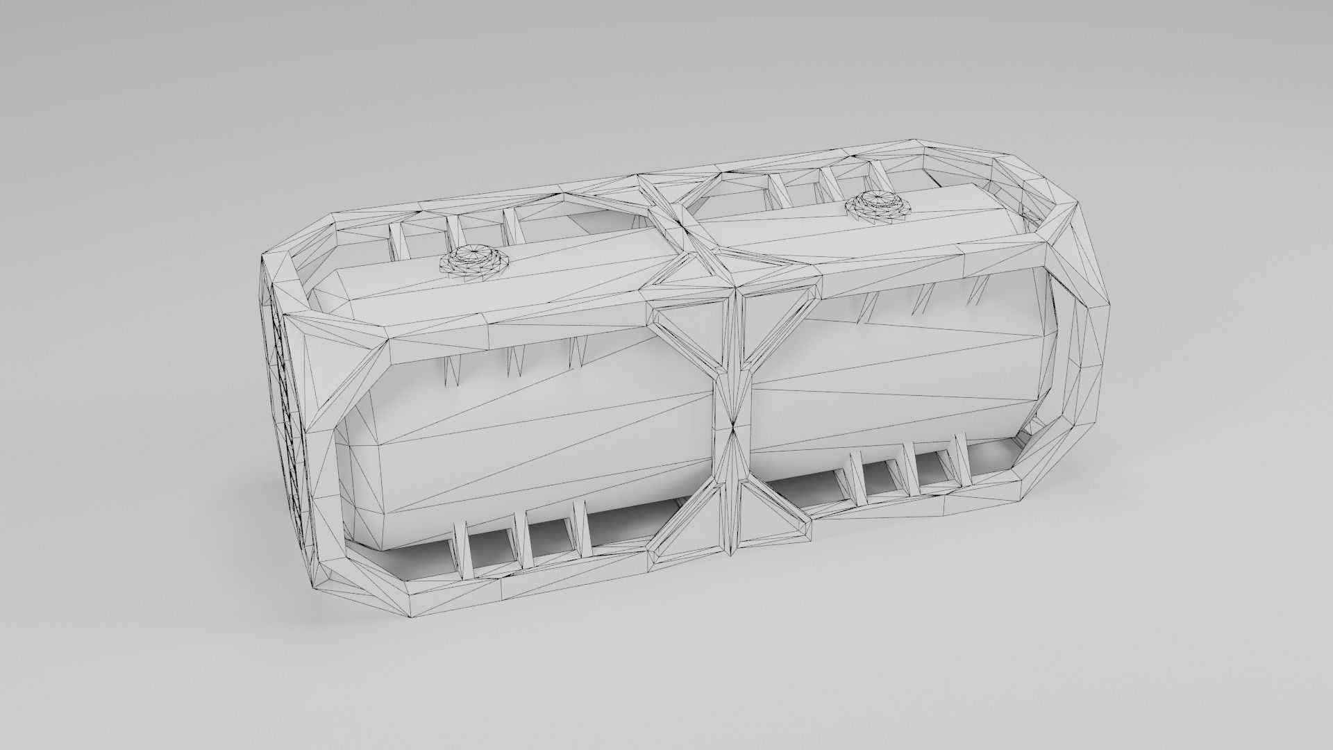 3D model Low poly containers for colony VR / AR / low-poly rigged ...