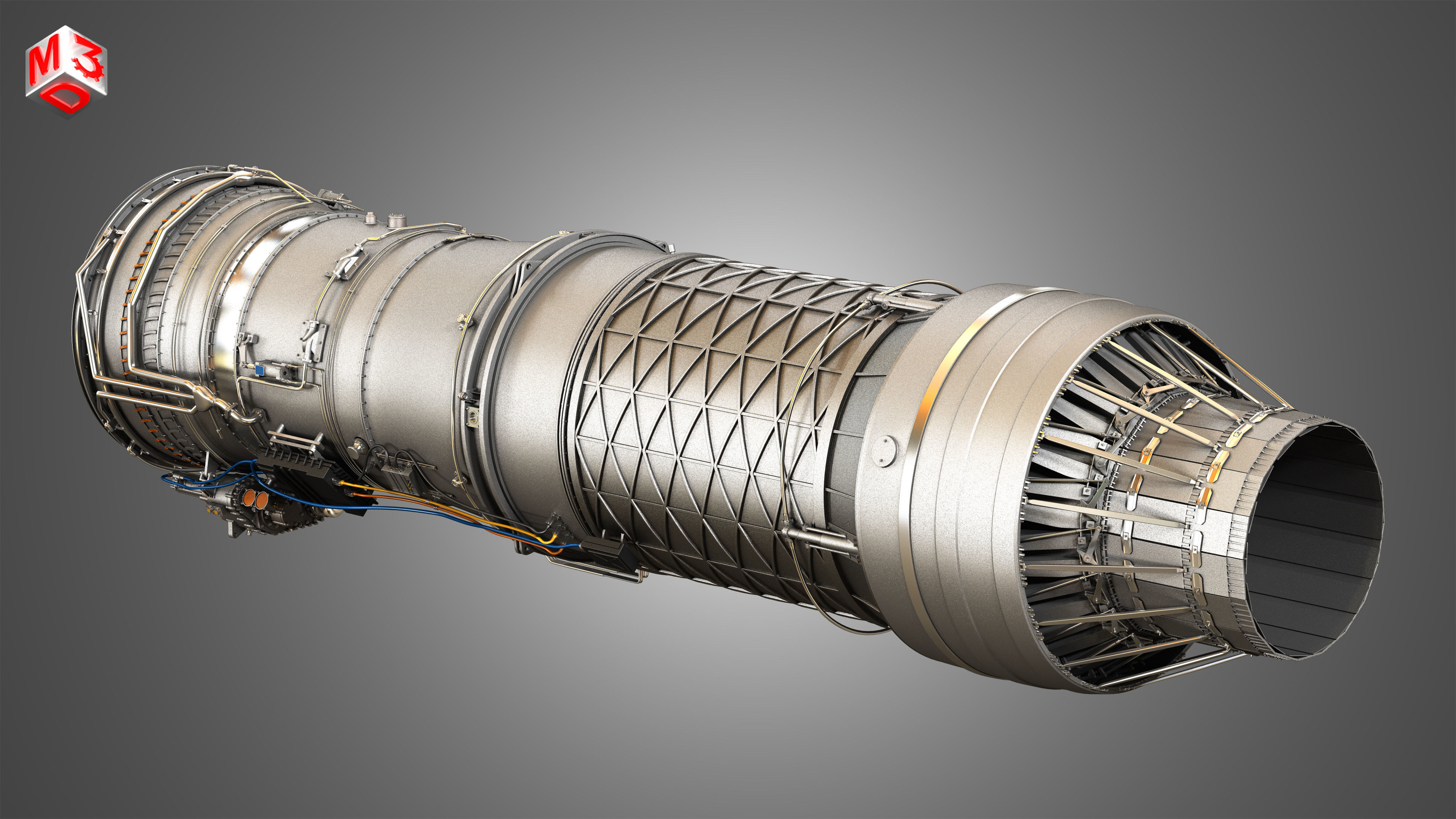 PW GTF Geared - PW F100 - 220 - Turbofan Engines 2 in 1 3D Model Collection | CGTrader