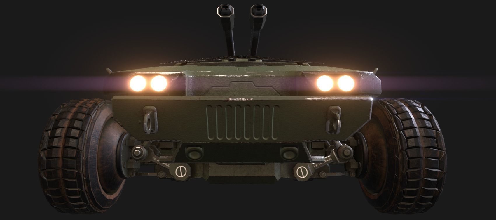 3D model LOWPOLY MILITARY FORTEX LIGHT TRANSPORT ARMED VEHICLE VR / AR ...