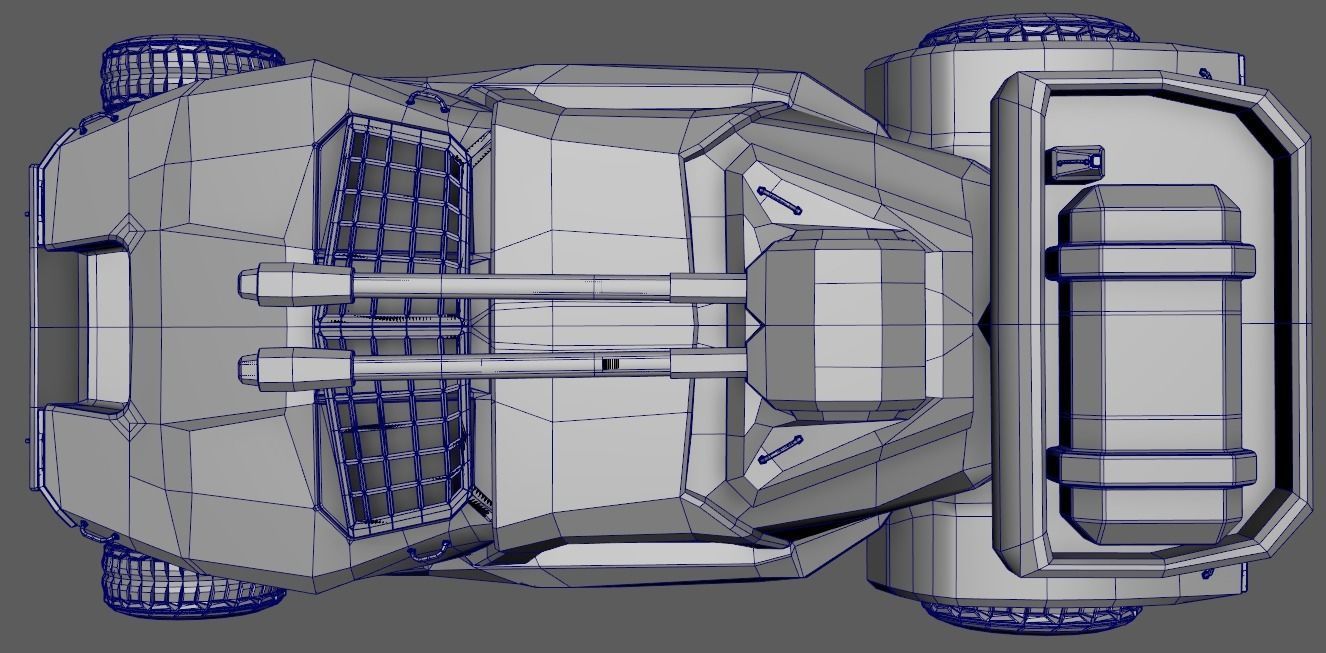 3D model LOWPOLY MILITARY FORTEX LIGHT TRANSPORT ARMED VEHICLE VR / AR ...