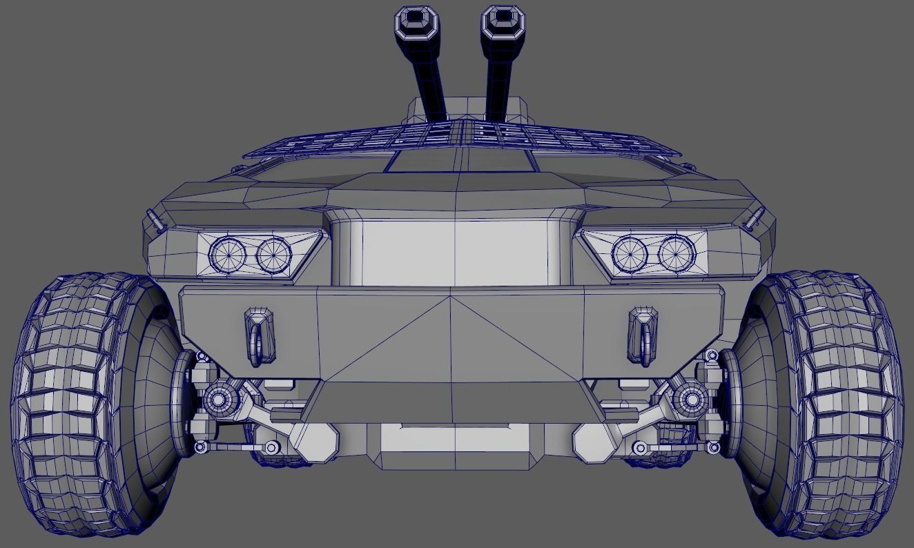 3D model LOWPOLY MILITARY FORTEX LIGHT TRANSPORT ARMED VEHICLE VR / AR ...