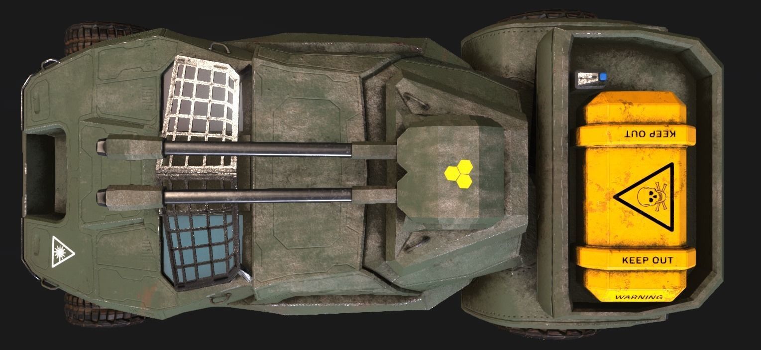 3D model LOWPOLY MILITARY FORTEX LIGHT TRANSPORT ARMED VEHICLE VR / AR ...