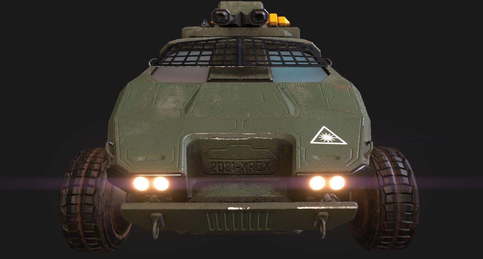 3D model LOWPOLY MILITARY FORTEX LIGHT TRANSPORT ARMED VEHICLE VR / AR ...