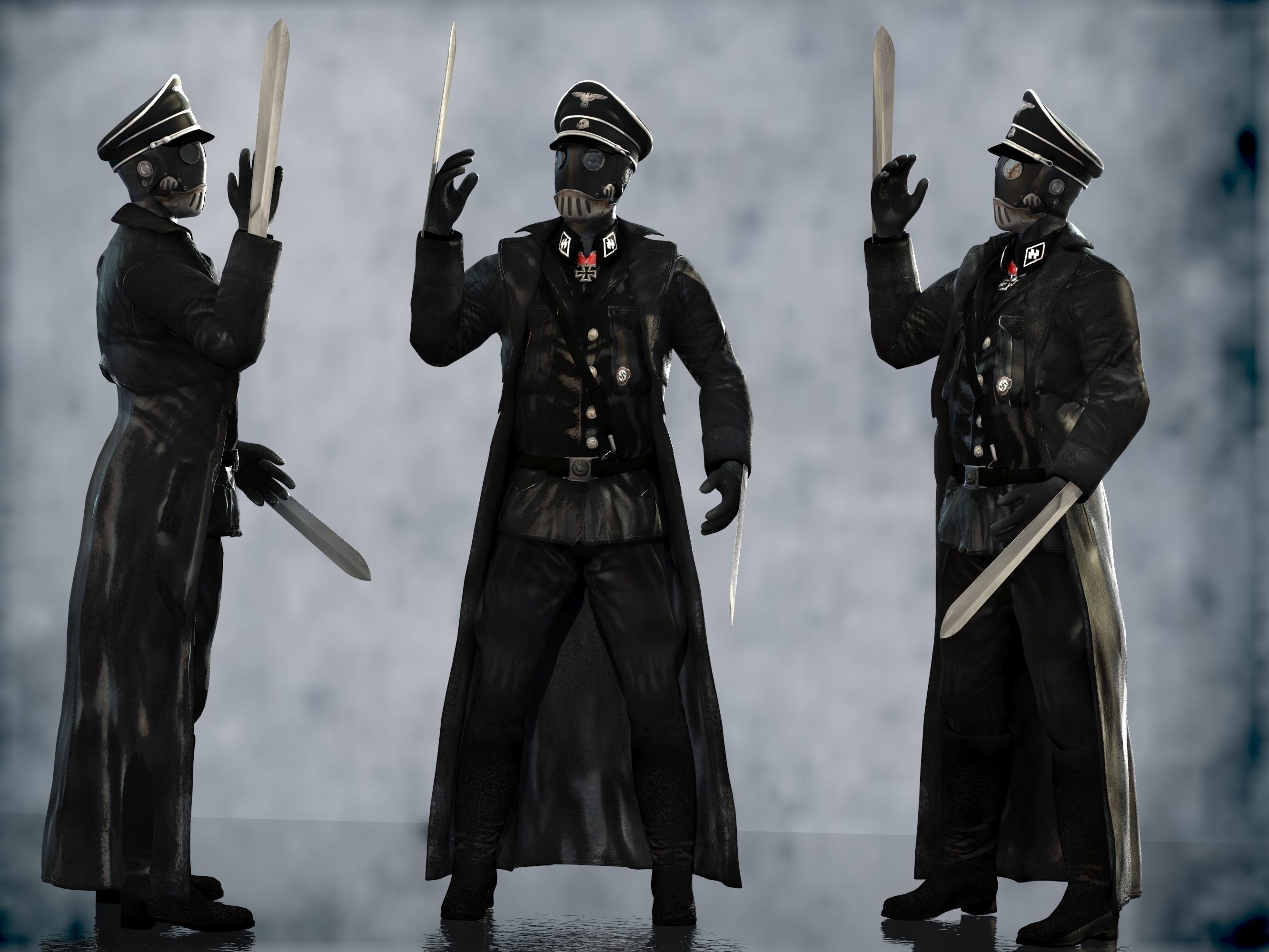 3D model Karl Ruprecht Kroenen from Hellboy VR / AR / low-poly rigged ...