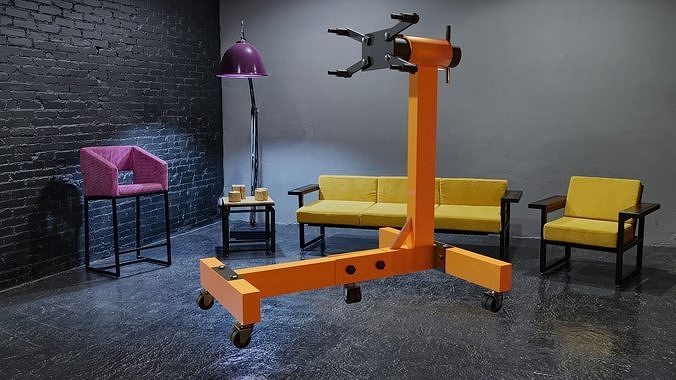 Engine Stand free 3D model | CGTrader