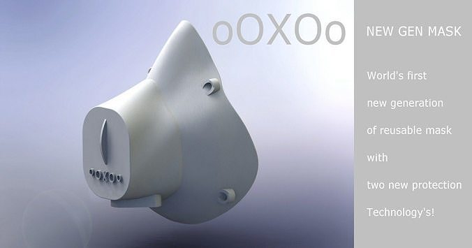 oOXOo - protective mask with double protection 3D model 3D printable ...