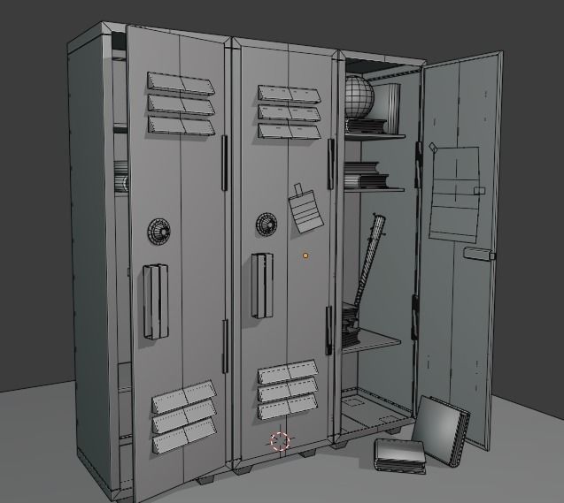 Stylized locker free VR / AR / low-poly 3D model | CGTrader