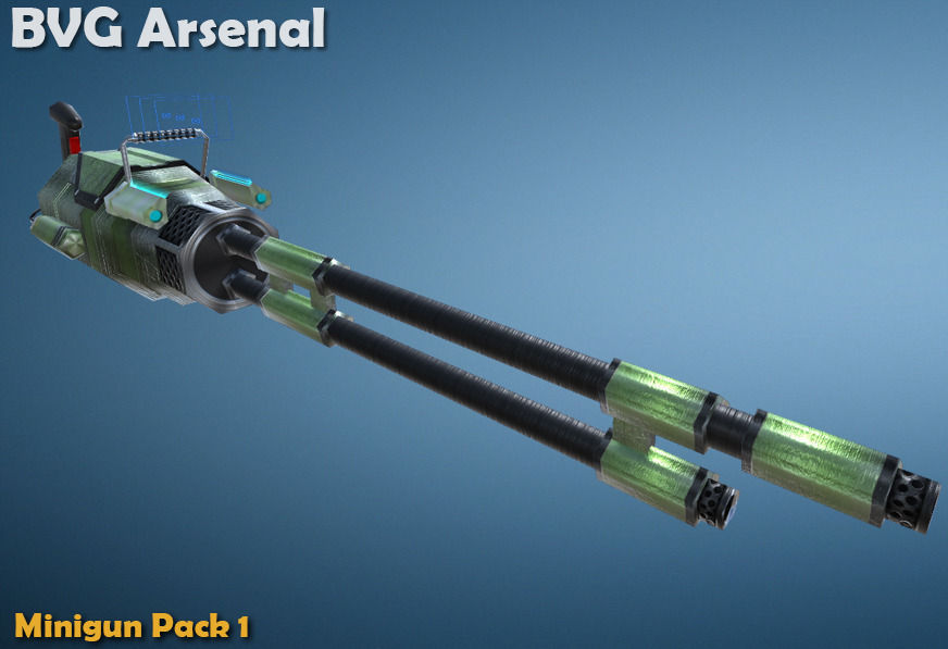 3D model Minigun pack 1 VR / AR / low-poly | CGTrader