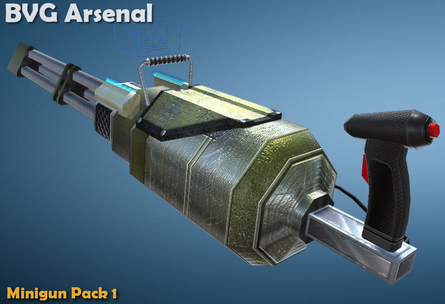 3D model Minigun pack 1 VR / AR / low-poly | CGTrader