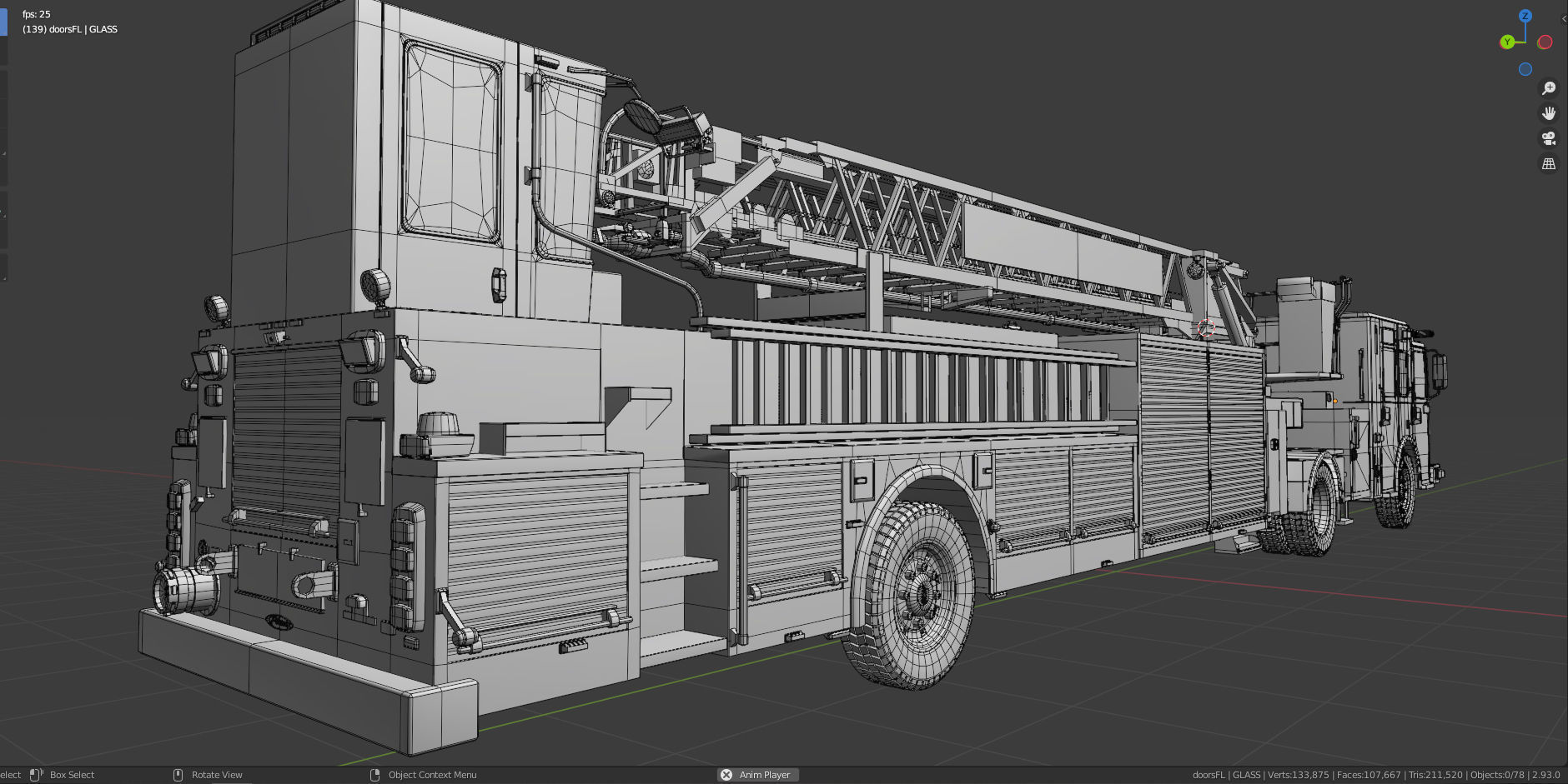 3D model Firetruck Pierce Ascendant 107 Heavy-Duty Tiller Aerial Ladder ...