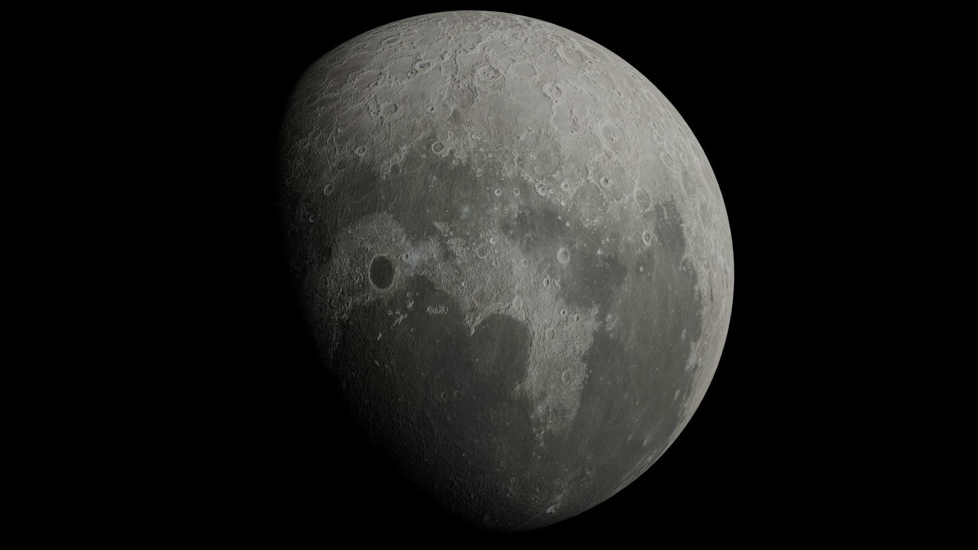 Moon space free 3D model | CGTrader