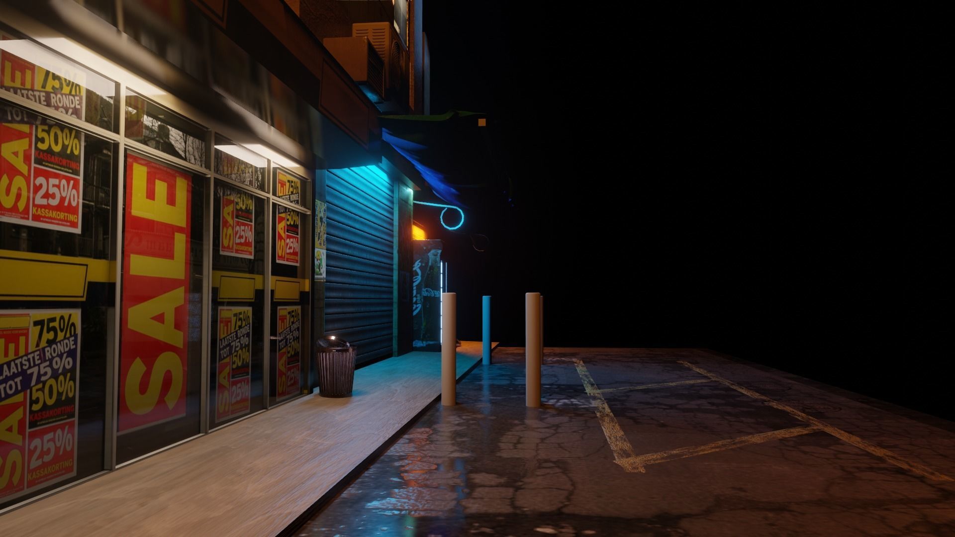 modern street made in blender 3D model | CGTrader
