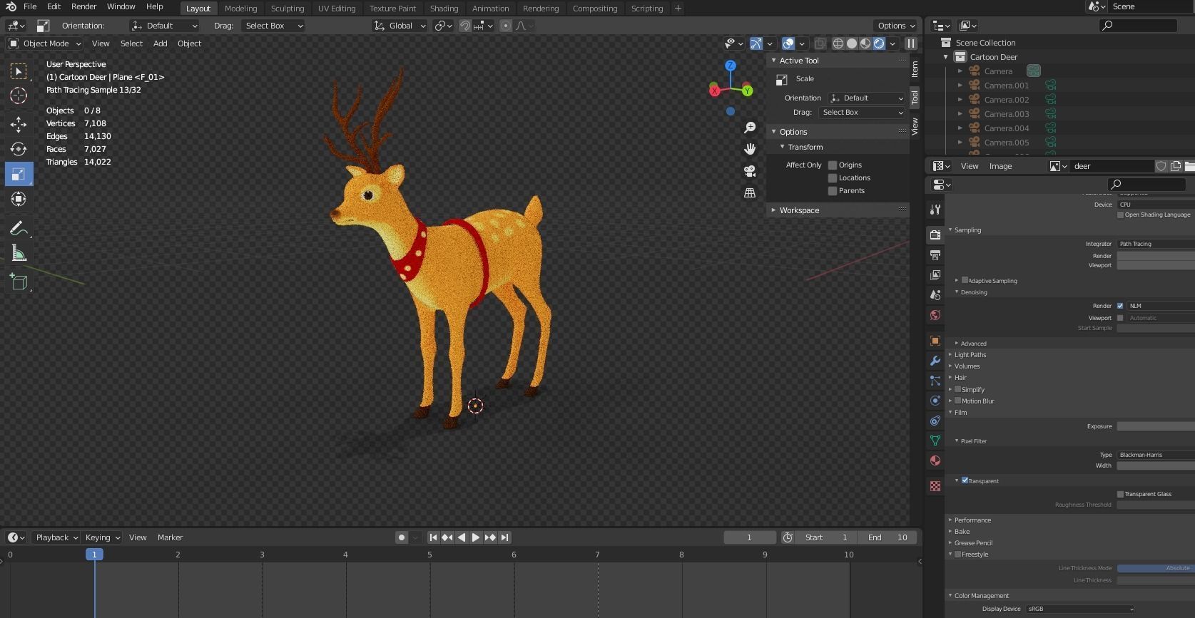 3D model Rigged Cartoon Deer VR / AR / low-poly | CGTrader