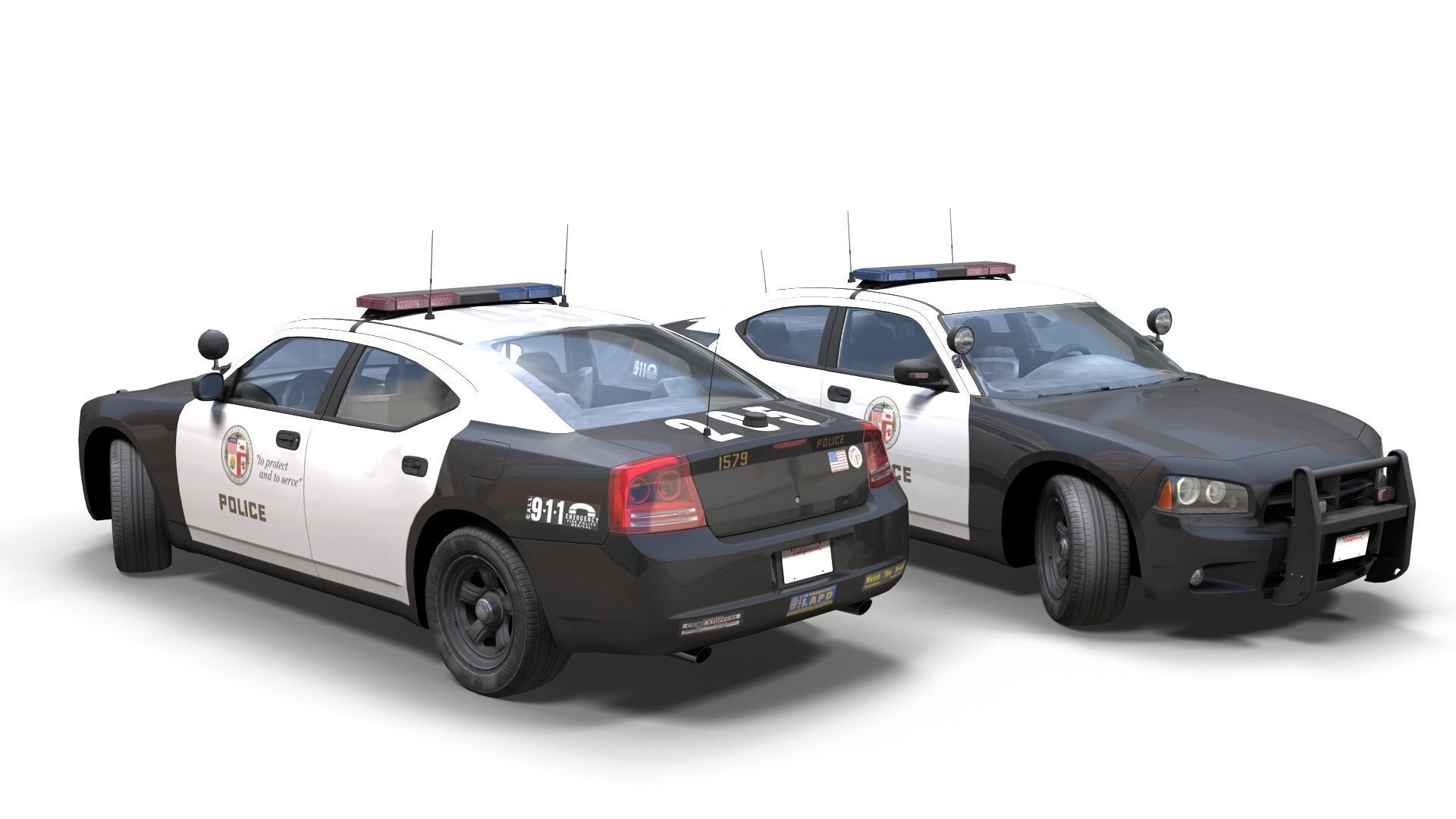 3D model American police car VR / AR / low-poly | CGTrader