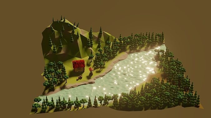Low Poly Forest free 3D model | CGTrader
