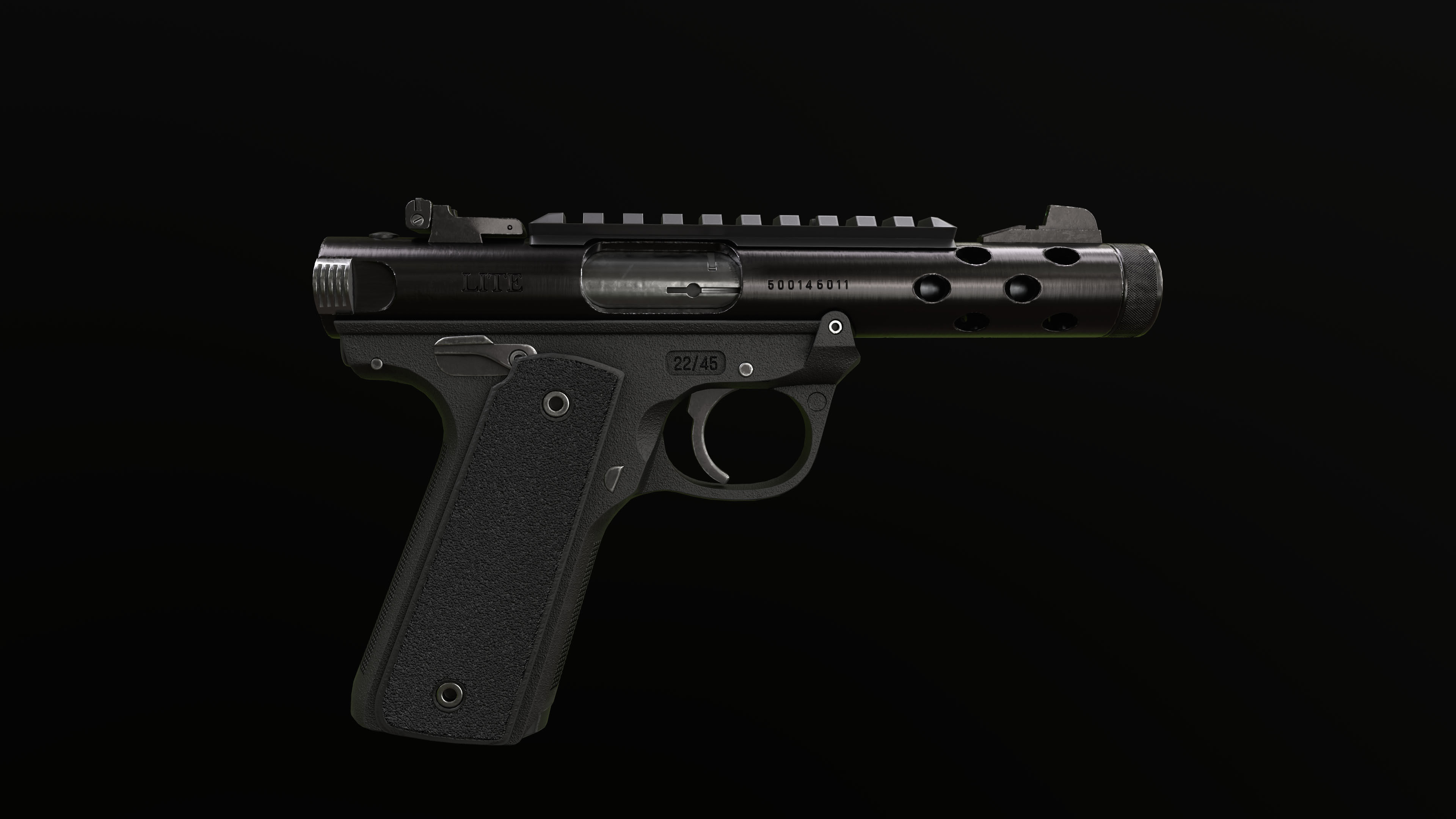 3D model Ruger MK IV - Model and Textures Low-poly 3D model VR / AR ...