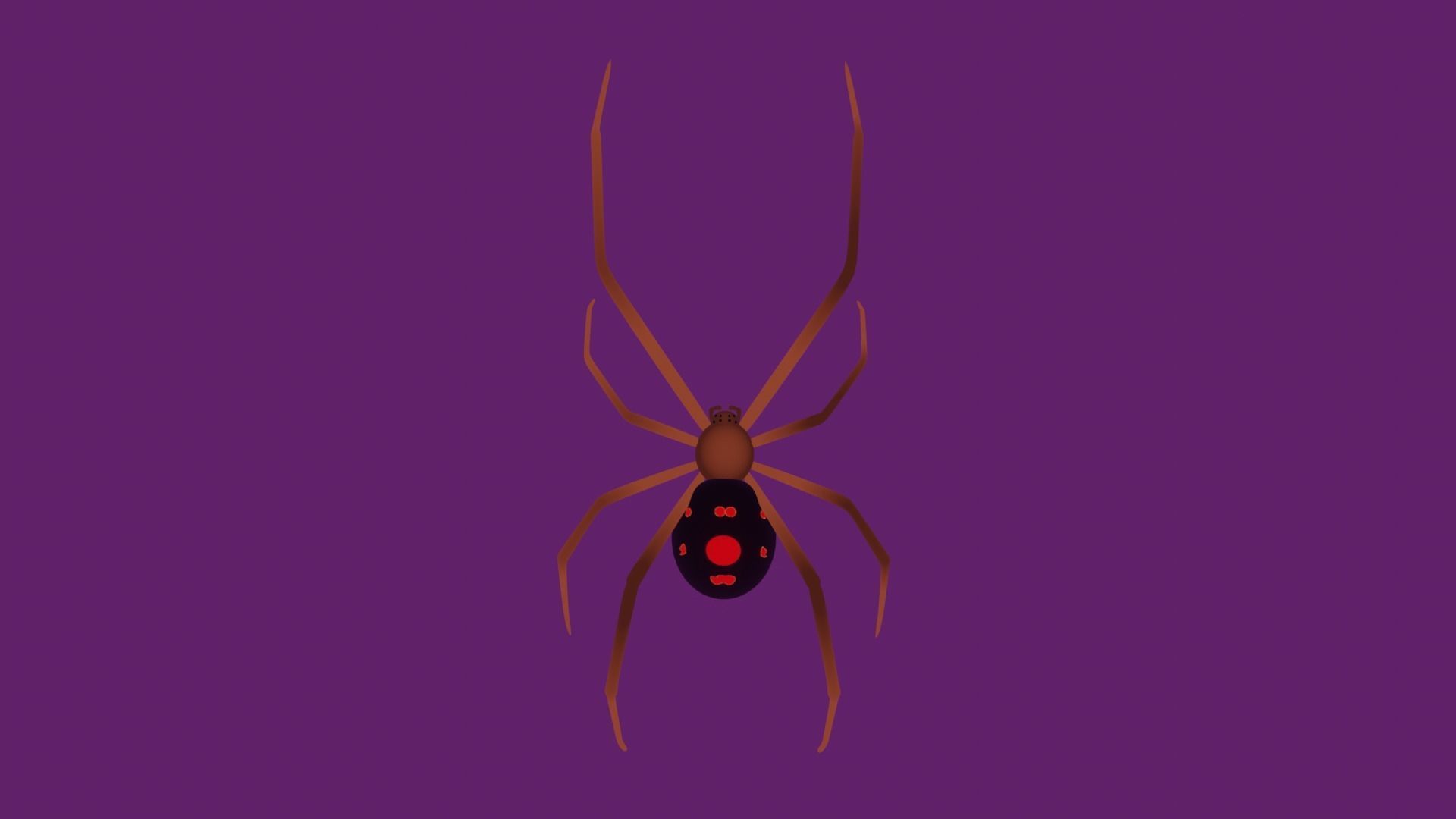 3D model Red Widow Spider VR / AR / low-poly | CGTrader
