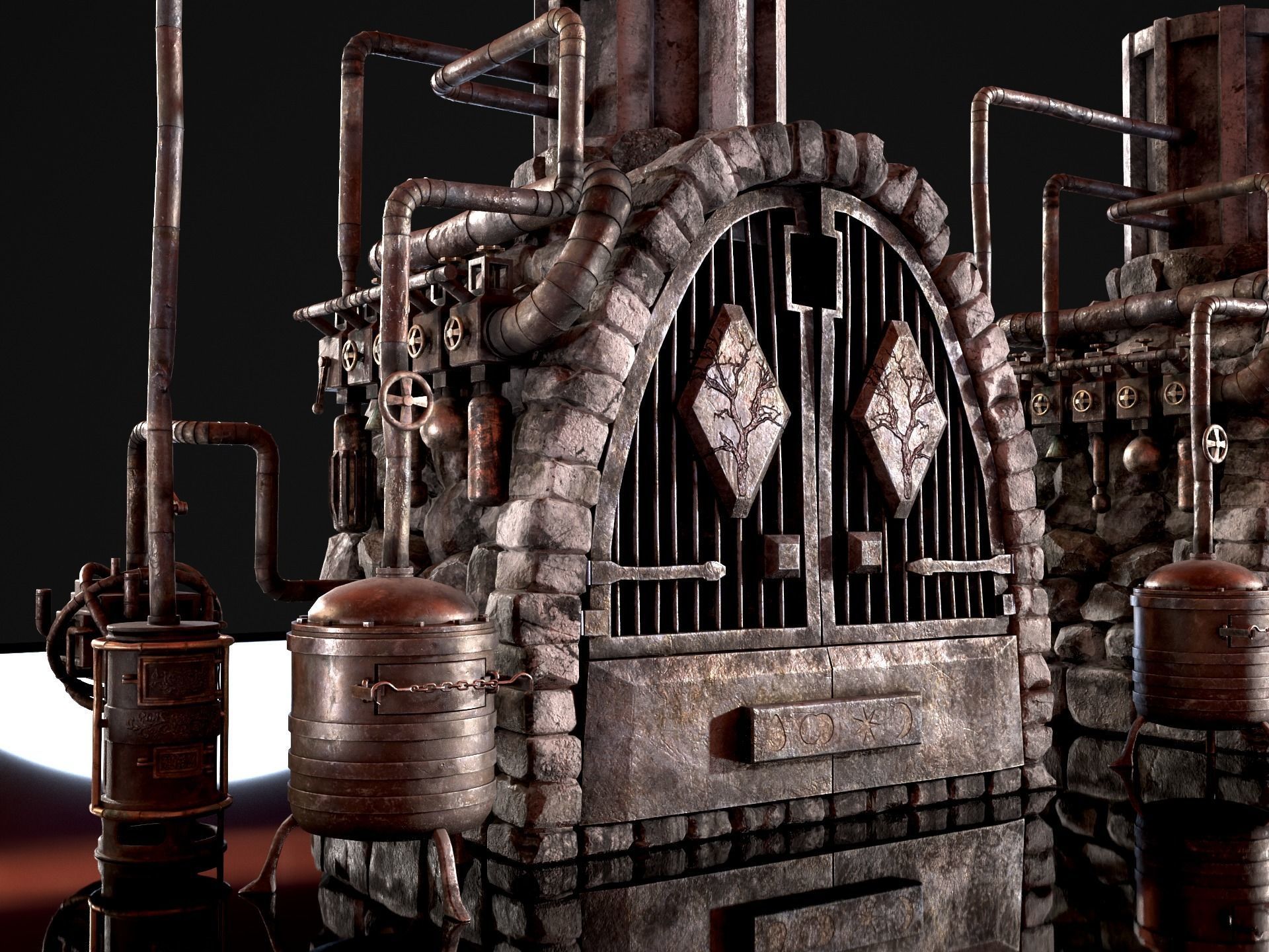 3D model Medieval Alchemy Forge VR / AR / low-poly | CGTrader