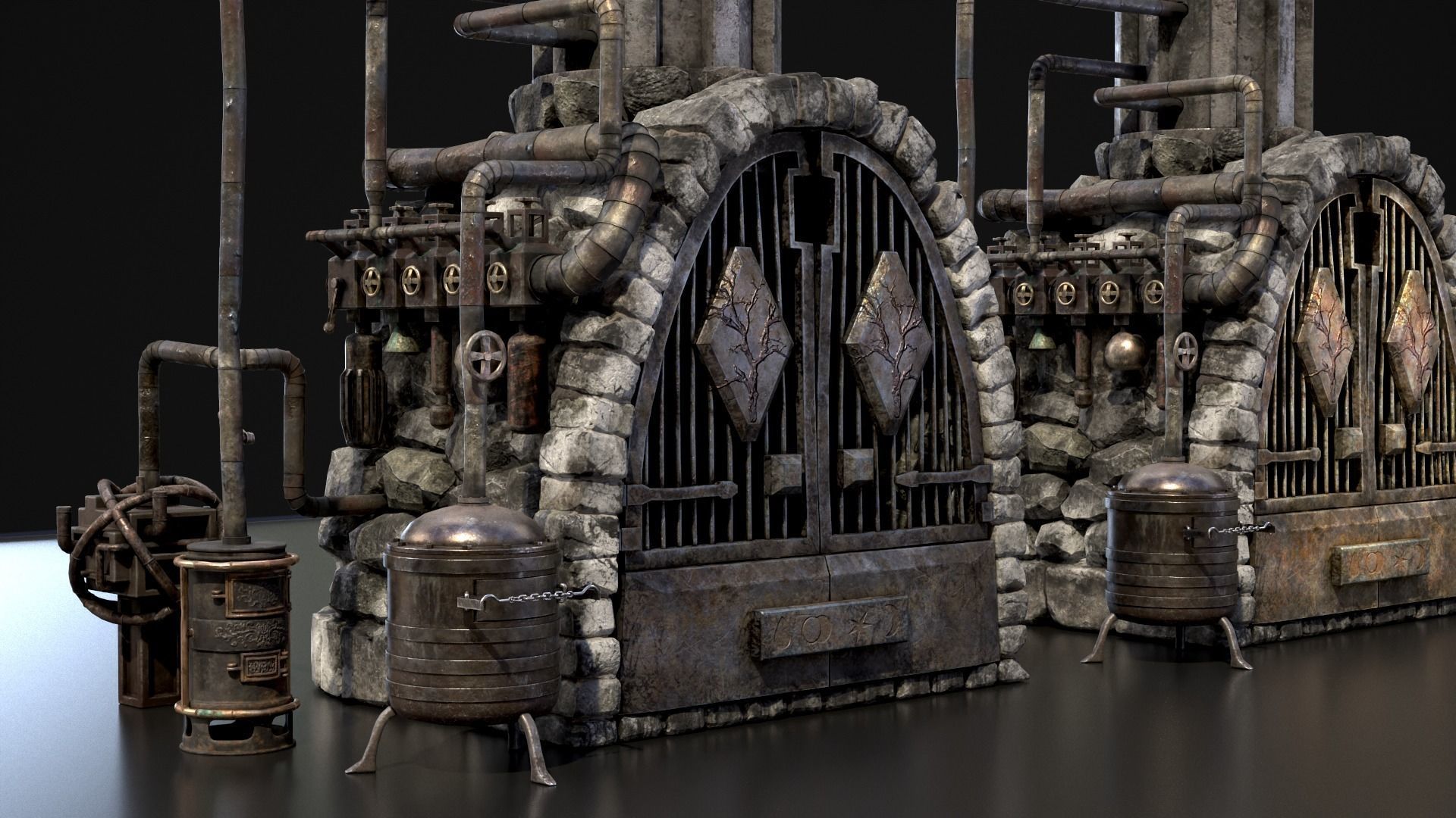 3D model Medieval Alchemy Forge VR / AR / low-poly | CGTrader
