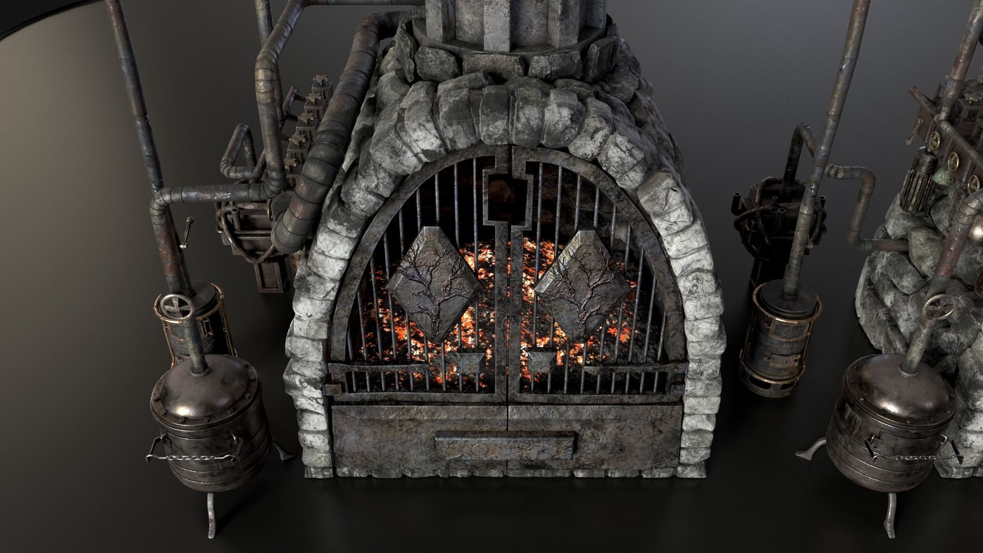 3D model Medieval Alchemy Forge VR / AR / low-poly | CGTrader