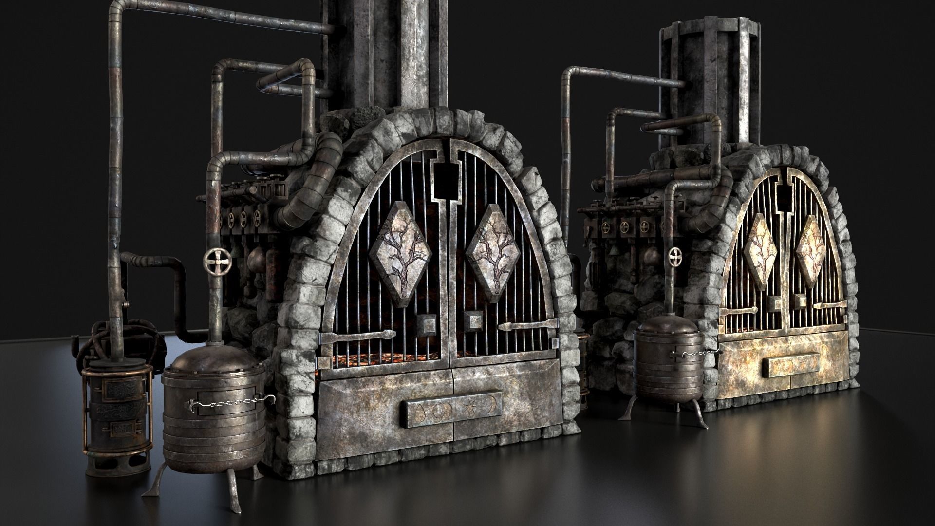 3D model Medieval Alchemy Forge VR / AR / low-poly | CGTrader