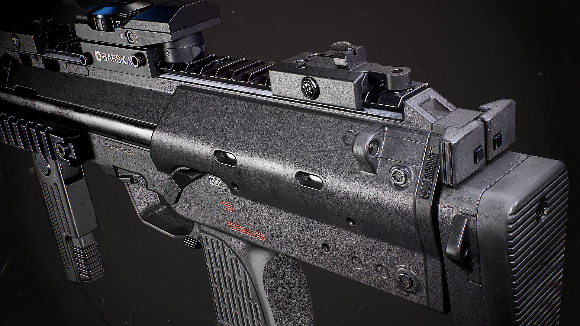 3D model Heckler Koch MP7A1 - Game Ready PBR Asset Low-poly VR / AR ...