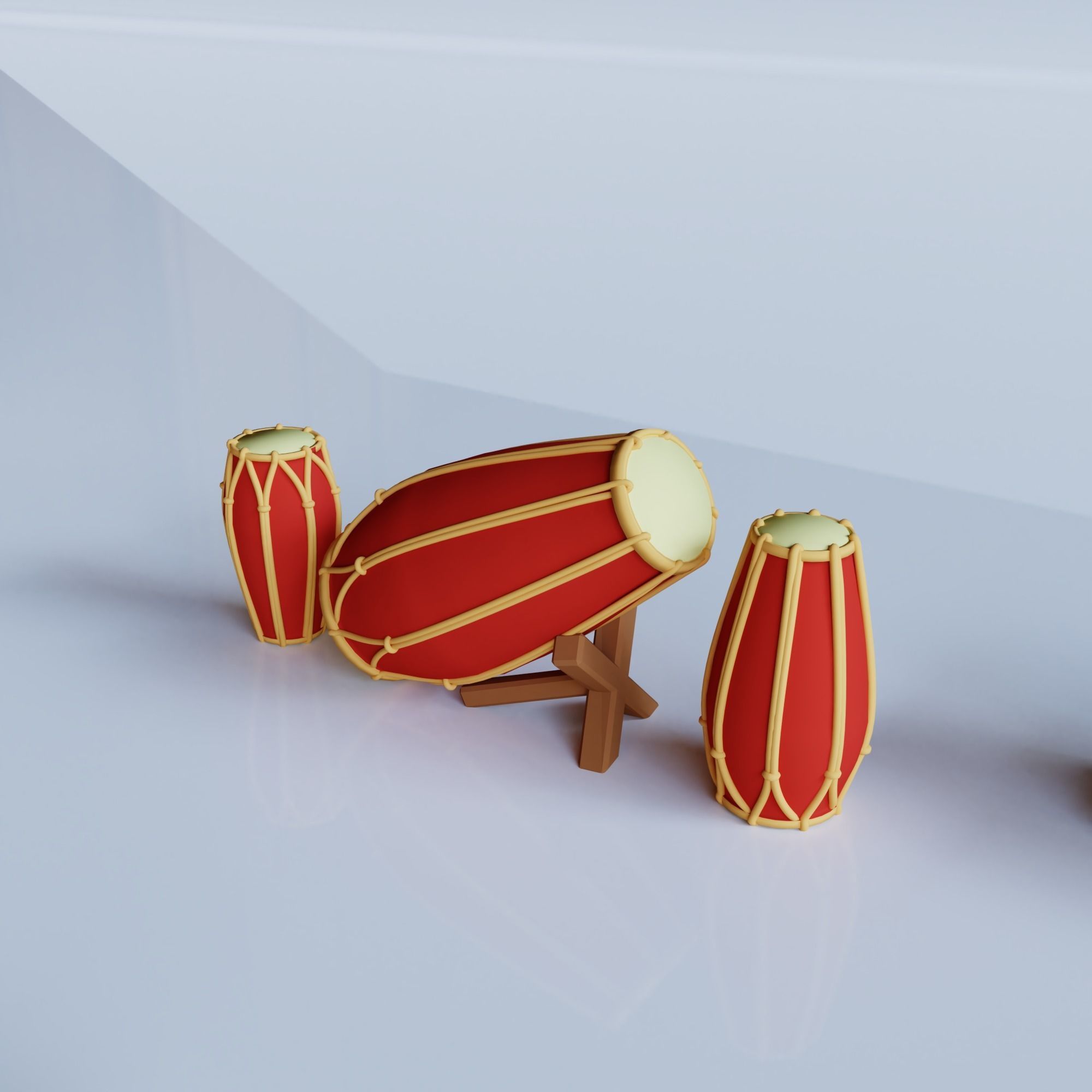 3D model Gendang or Kendhang VR / AR / low-poly | CGTrader