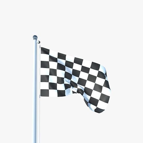 3D model Animated Racing Flag VR / AR / low-poly | CGTrader