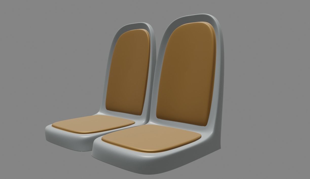 City Bus Seat 3D model 3D printable | CGTrader