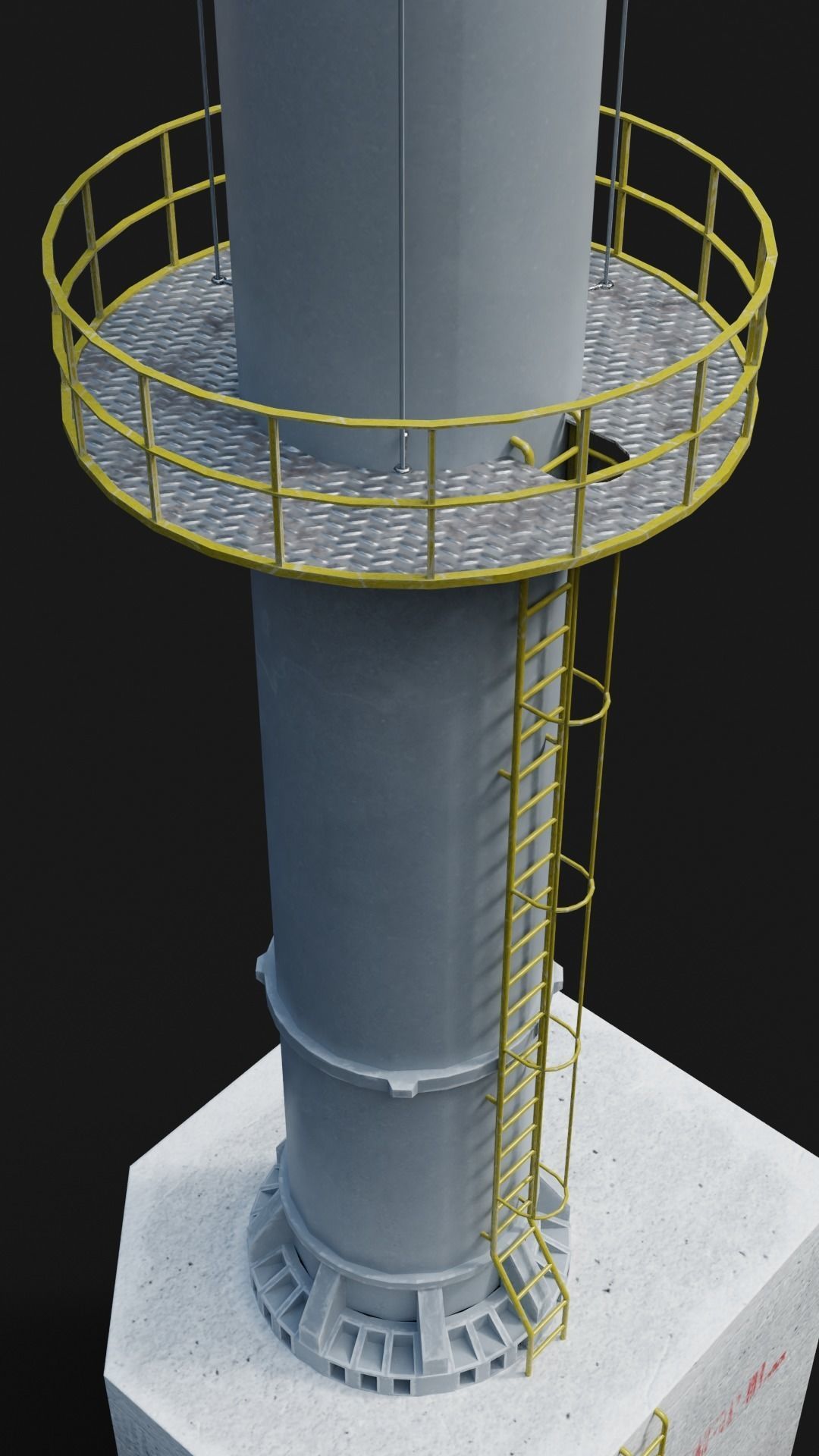 3D model Modern factory chimney VR / AR / low-poly | CGTrader