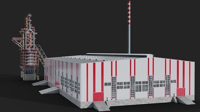 3D Model Collection Steel works factory warehouse VR / AR / low-poly ...