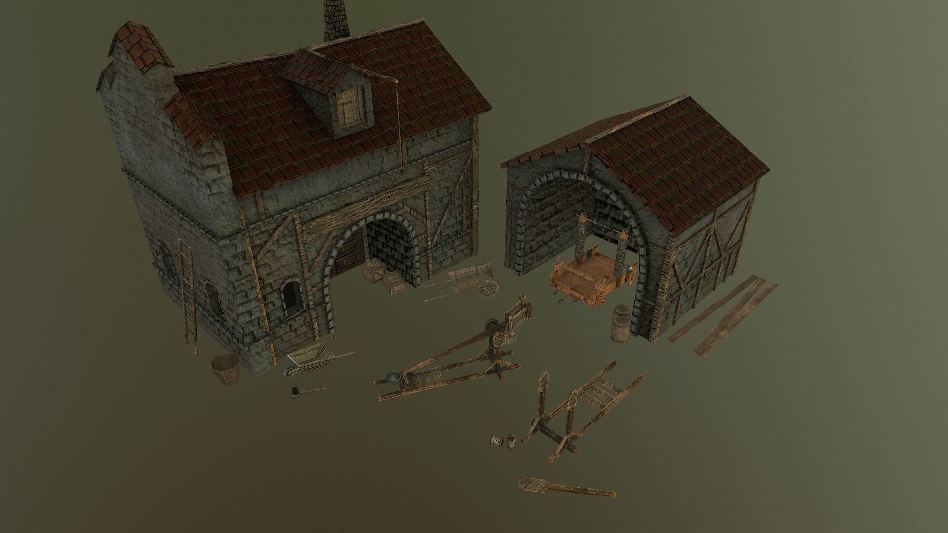 3D model Medieval Workshop Level 1 VR / AR / low-poly | CGTrader