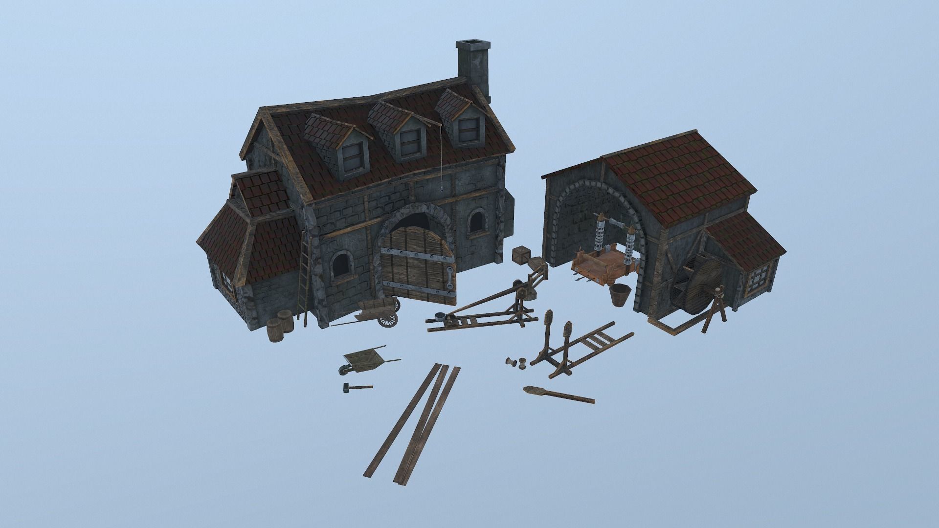 3D model Medieval Workshop Level 5 VR / AR / low-poly | CGTrader