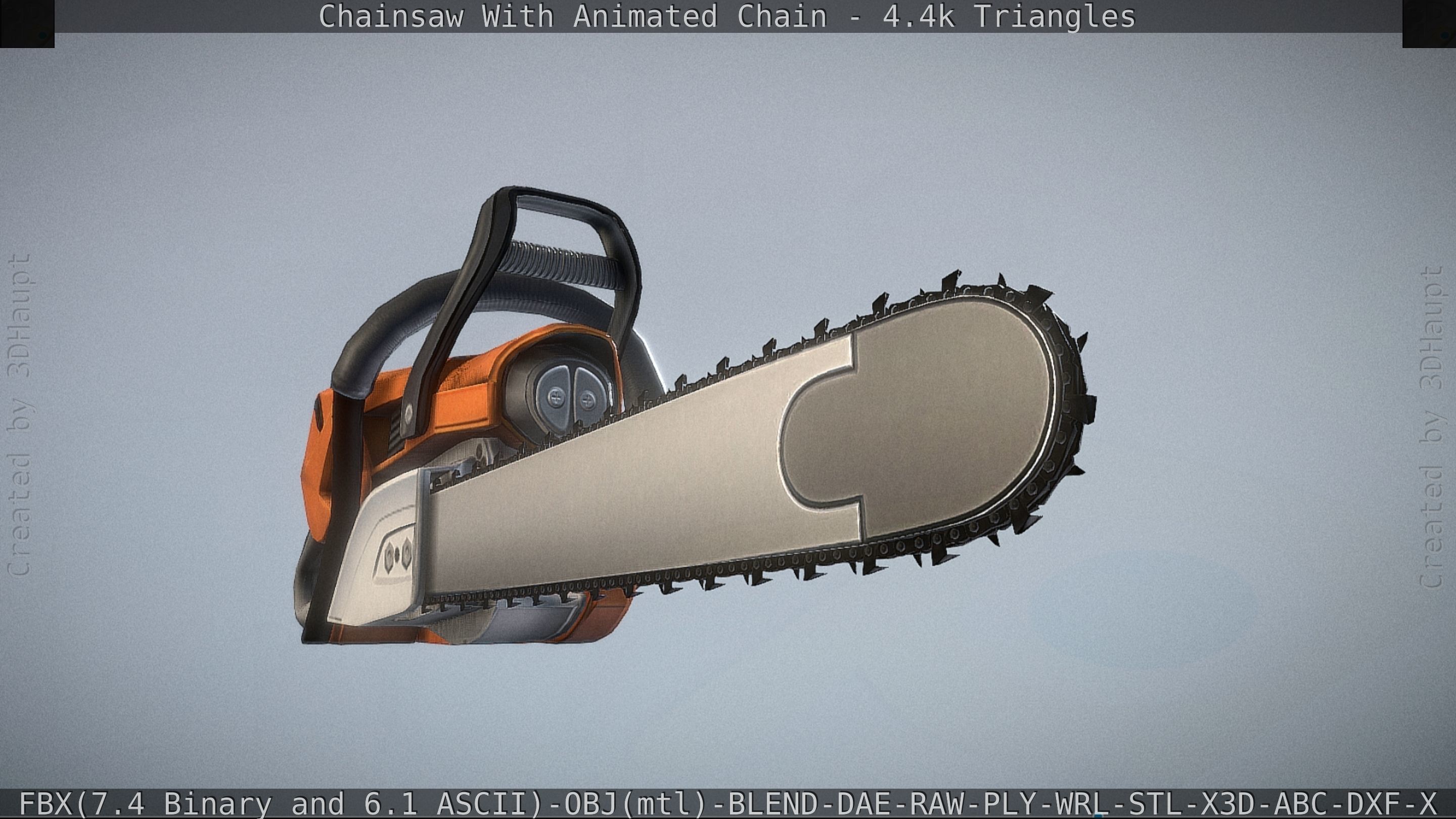3D model Chainsaw Animated VR / AR / low-poly animated | CGTrader