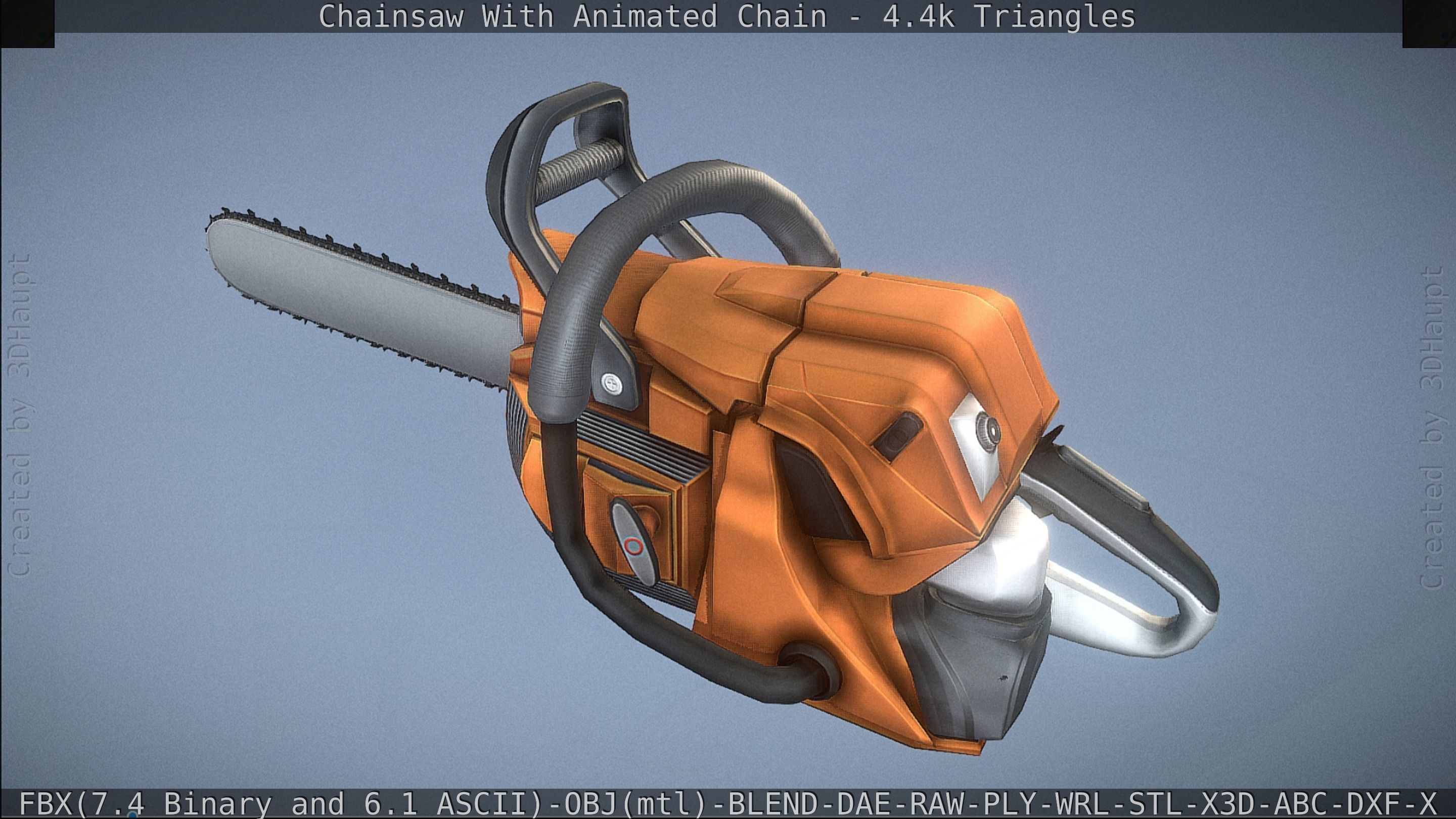 3D model Chainsaw Animated VR / AR / low-poly animated | CGTrader